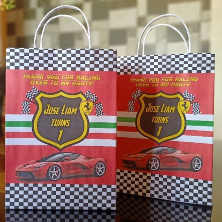 Ferrari theme Paper Bag / Lootbag (sold by 10's) | Shopee Philippines