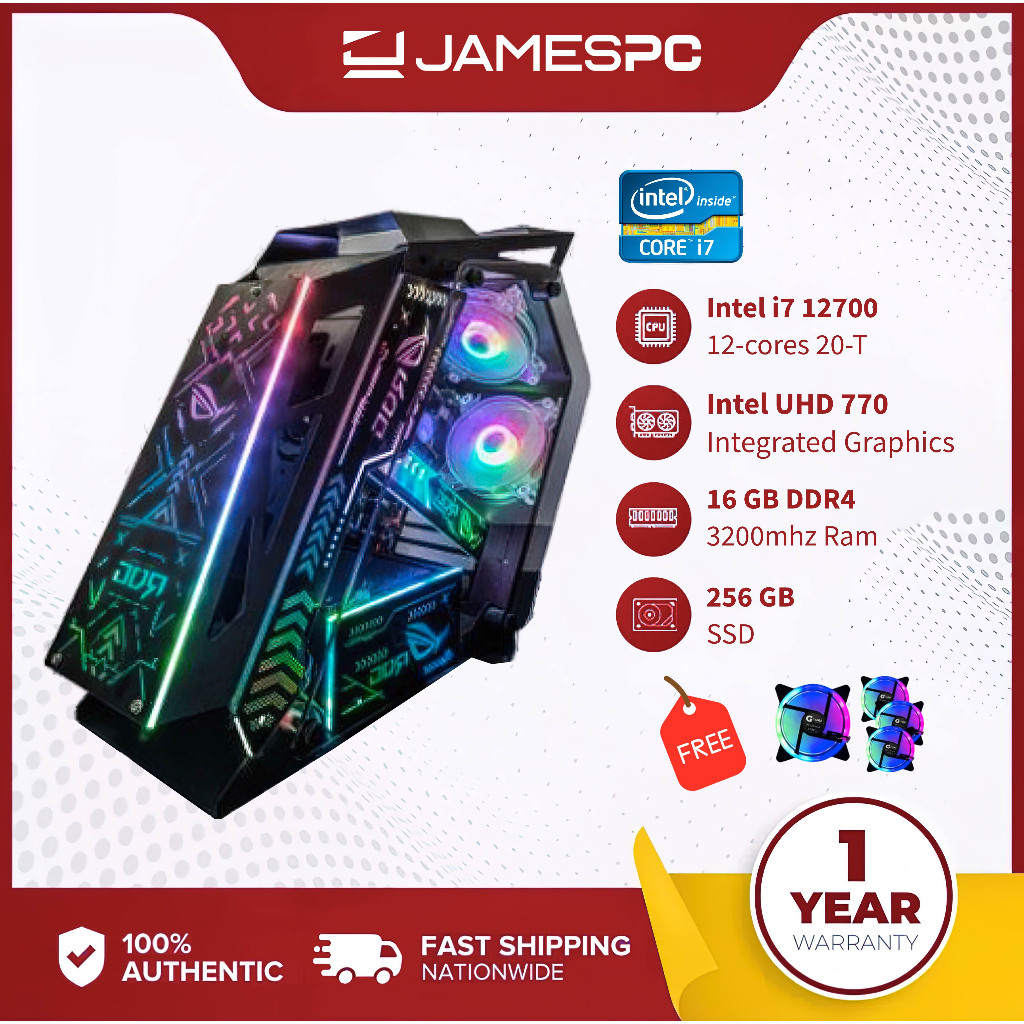 Content Creator Intel i7 12th Gen 16G&8GB DDR4 Intel UHD Graphics 256 ...