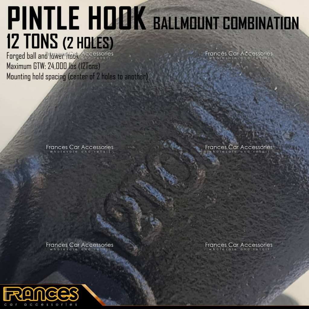 12 TONS THAILAND MADE TONS OUTLANDER PINTLE HOOK / TOW TRAILER HITCH ...