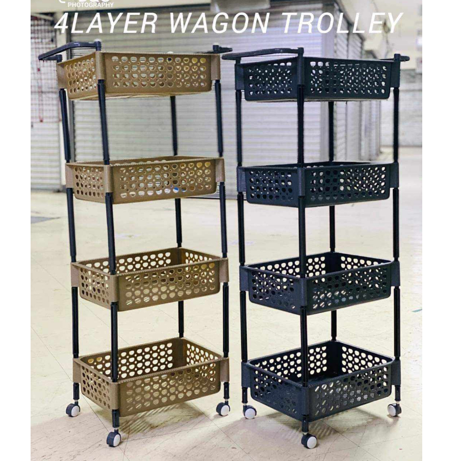 #NK003 (3/4 LAYER)MULTI-PURPOSE WAGON/STORAGE ORGANIZER WITH WHEELS | Shopee Philippines