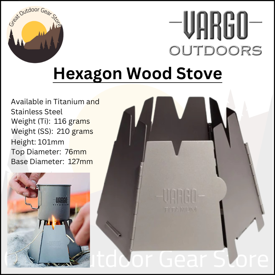 VARGO Hexagon Wood Stove | Ultralight Outdoor Backpacking Camping ...