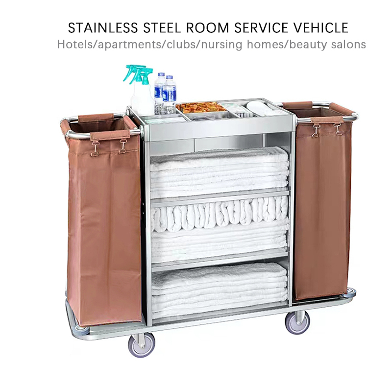 Hotel stainless steel room service vehicle, lobby room entrance vehicle ...