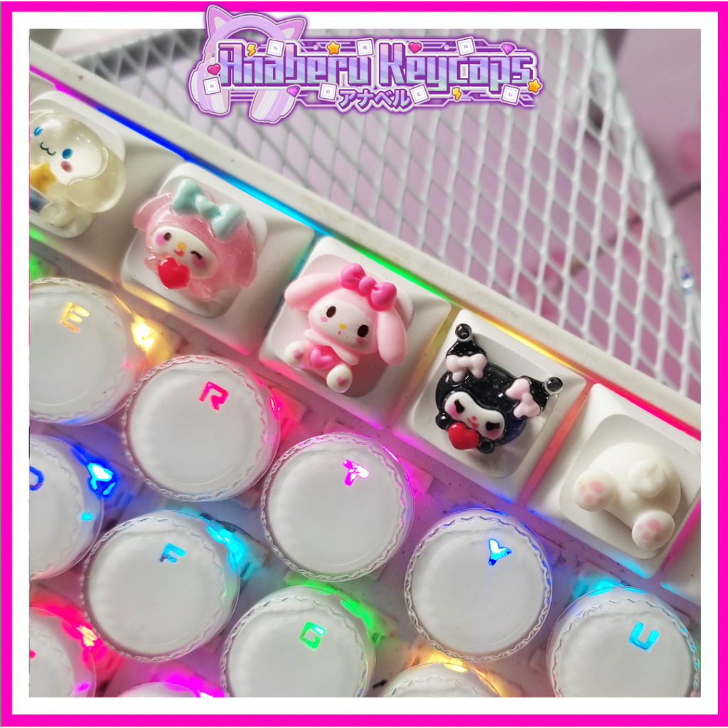 Sanrio Kuromi Melody Cinnamon Roll Flat Keycaps | Shopee Philippines