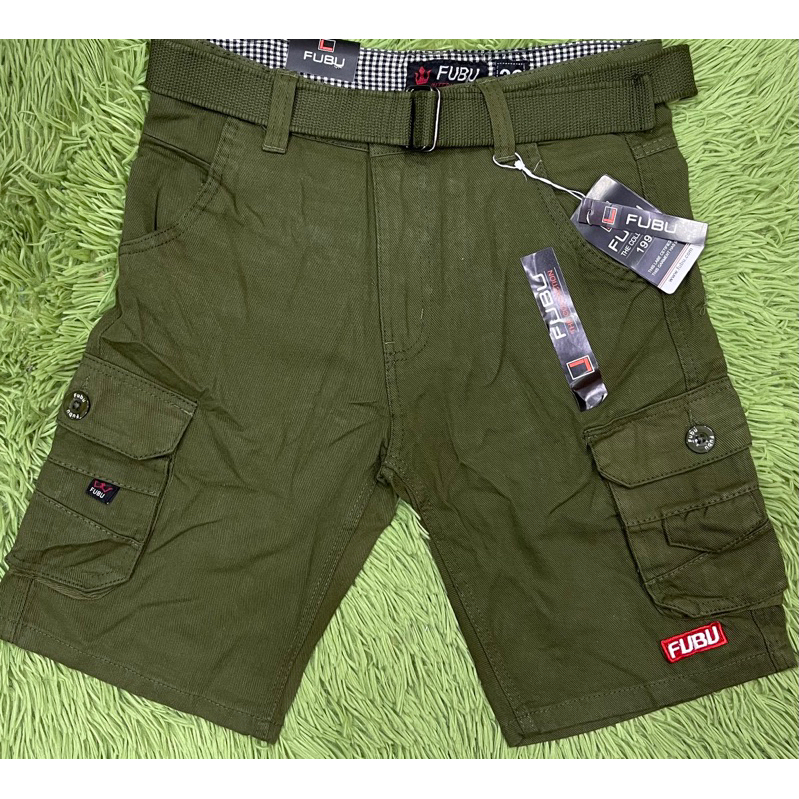Six pocket cargo short for men with belt. | Shopee Philippines
