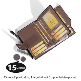 Mumu M110 Men's Quality Leather Card Holder Wallet Texture Coin Purses ...