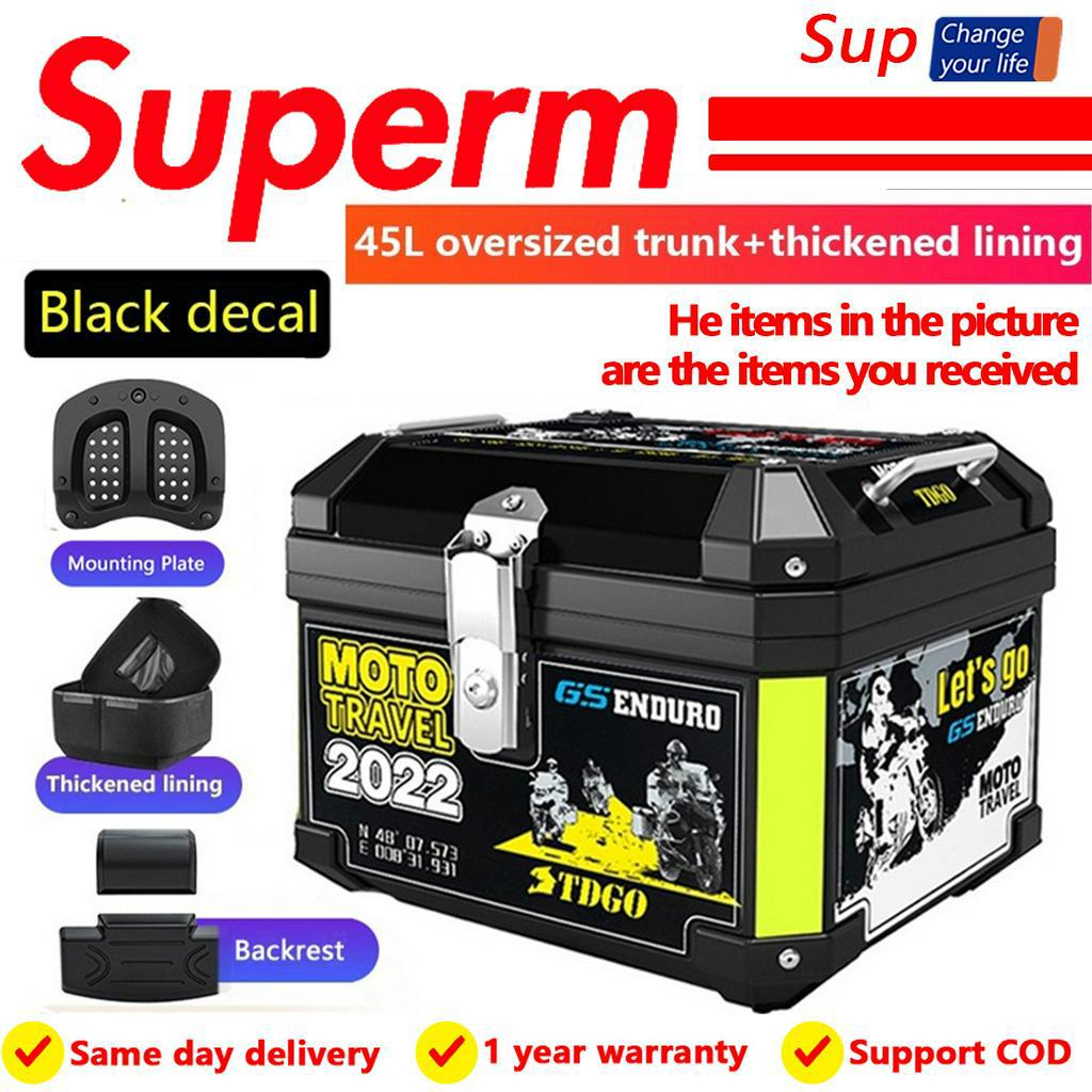 Alloy motorcycle top box 45L alloy motorcycle floor top box motorcycle ...