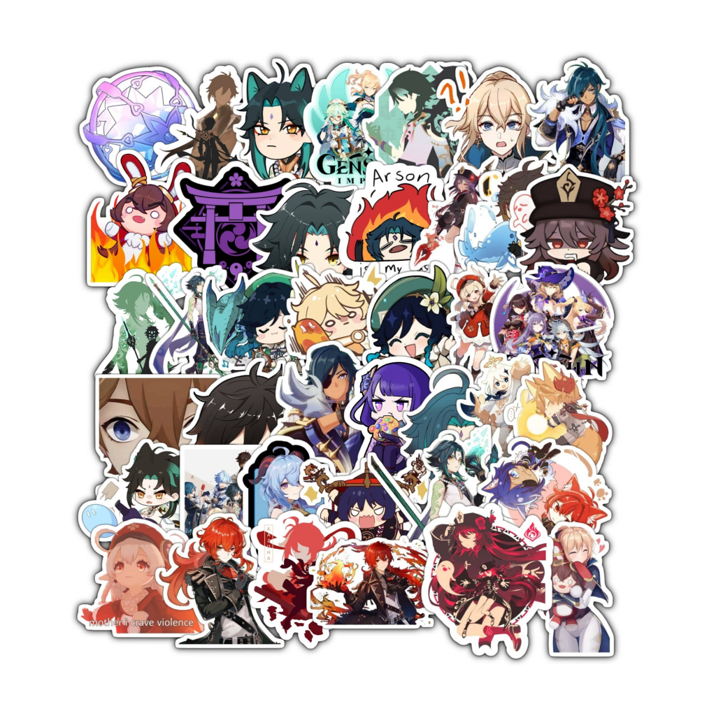 HSTKR021 50PCS HIGH QUALITY GENSHIN IMPACT STICKER | Shopee Philippines