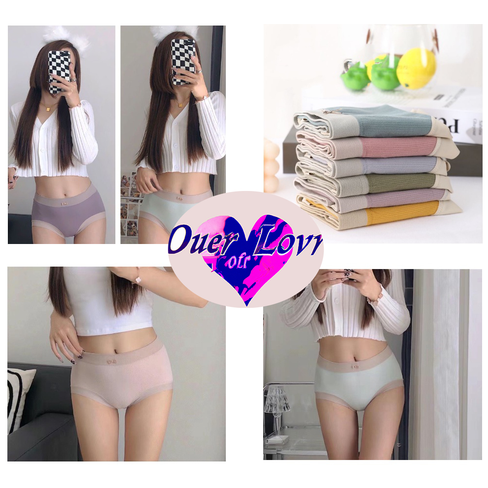 OURLOVE Women Mid Waist With Ribbon Silk Cotton Underwear Panty For Adult #CS02 | Shopee Philippines