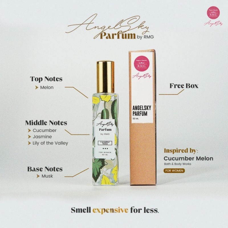 CUCUMBER MELON AngelSky Parfum by RMG 50ml 28% Oilbase with Box for ...