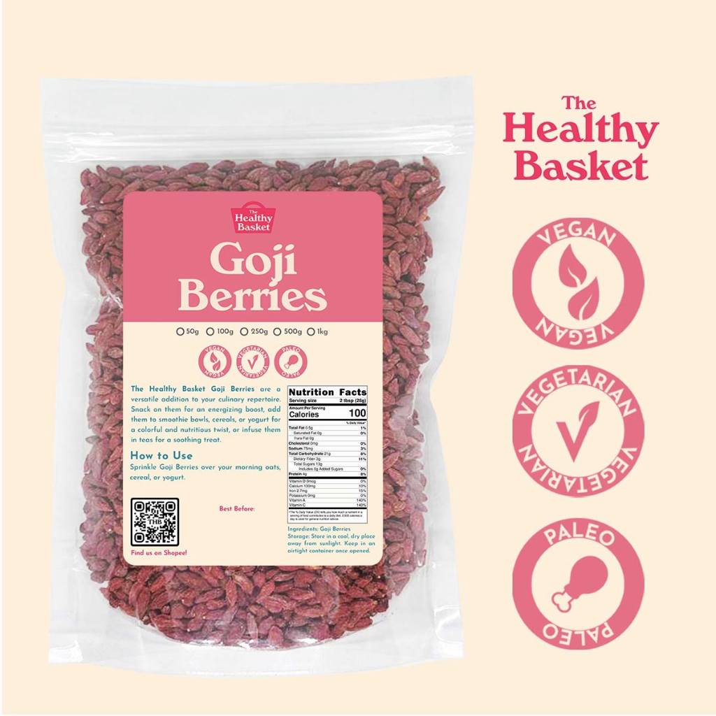 Healthy Basket Goji Berries (50g, 100g & 250g) | Shopee Philippines