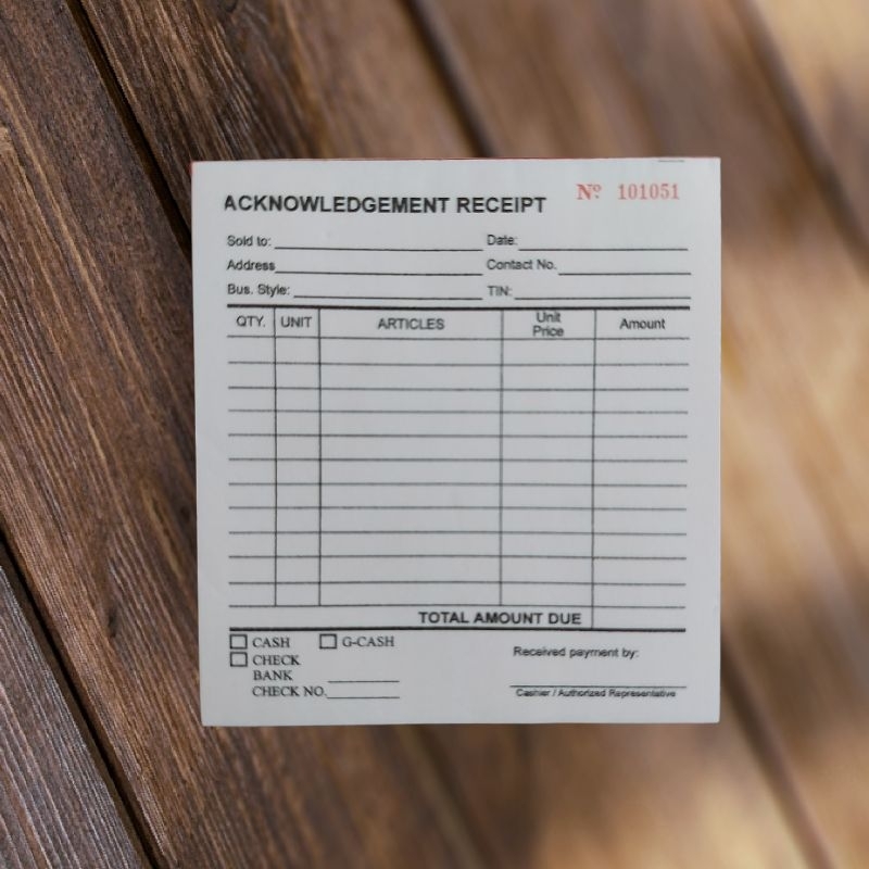 3pads Carbonless Receipt 2ply with red serial number | Shopee Philippines