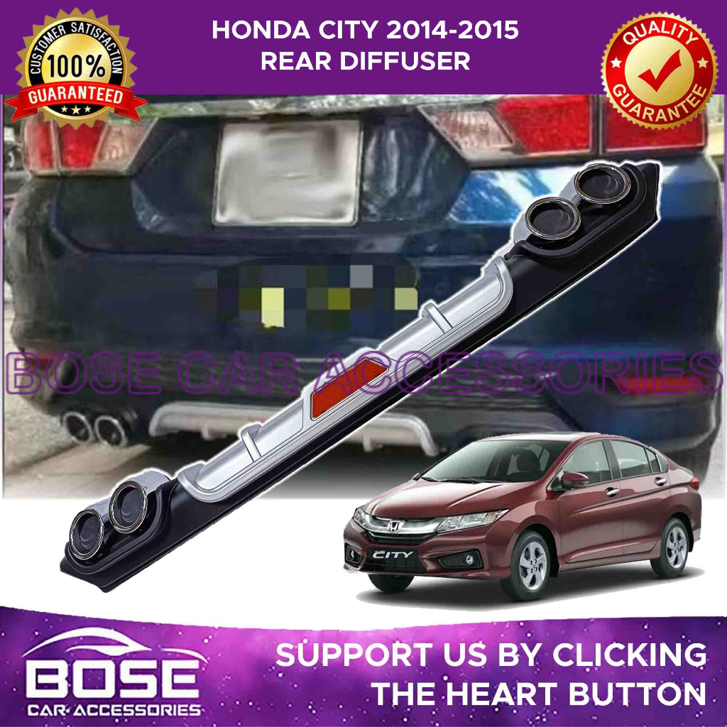 Honda City 2014 - 2015 Rear Bumper Diffuser EP | Shopee Philippines