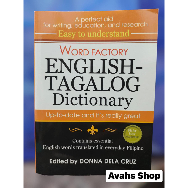 Word Factory ENGLISH-TAGALOG DICTIONARY / AvahsShop | Shopee Philippines