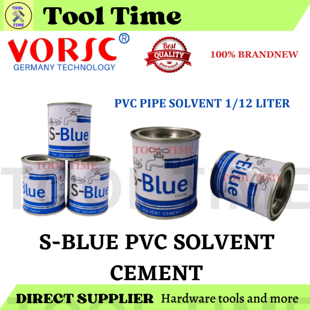 BLUE PVC PIPE CEMENT SOLVENT/SOLVENT CEMENT 1/12 LITER 48PCS/96PCS ...