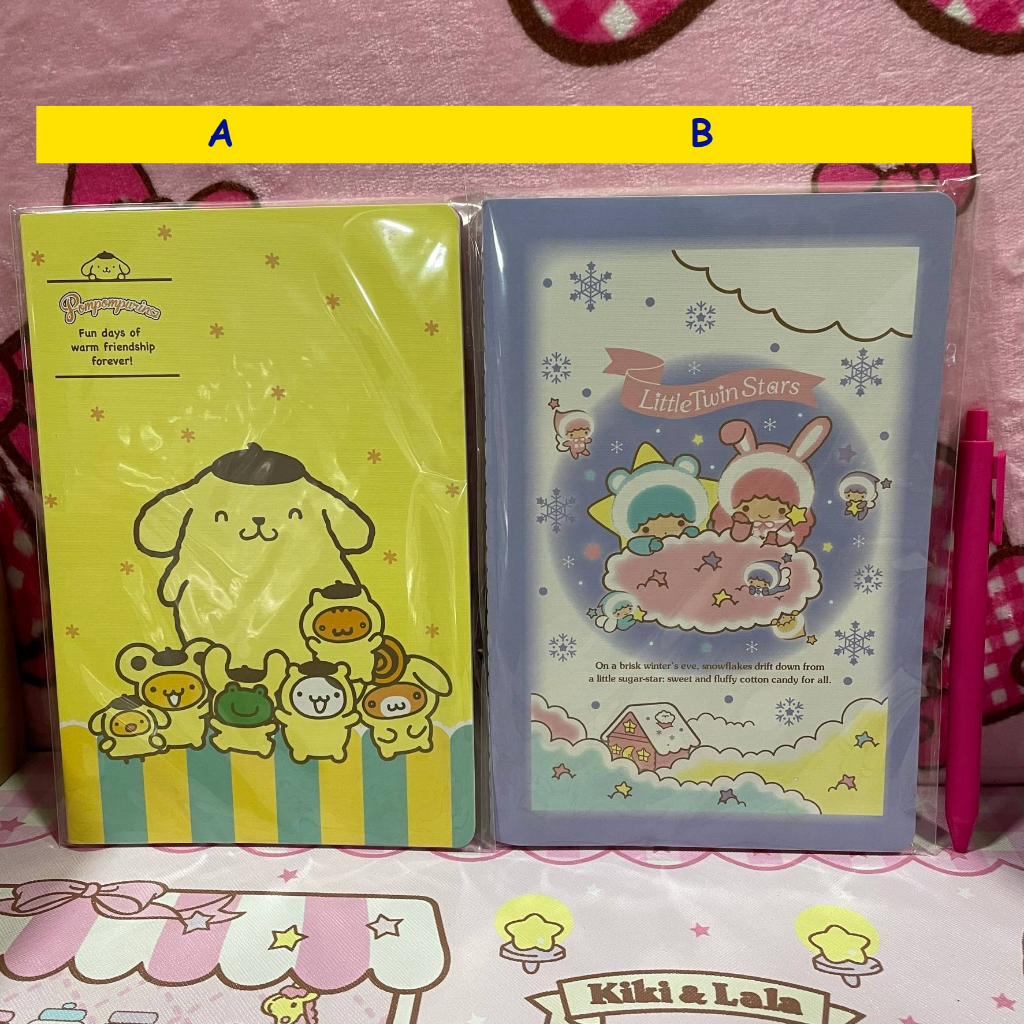 Sanrio Design A5 Thin Lined Notebook - Pompompurin Little Twin Star ...