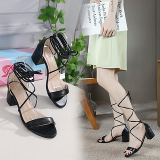 [LIN] summer 2 inch Sandals For Women With Heels Gladiator Sandal ...