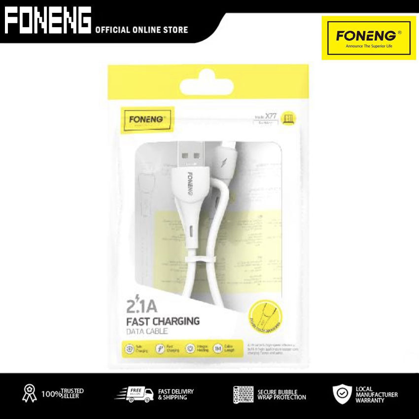 Foneng X77 2.1A USB Fast Charging Data Cable | Shopee Philippines