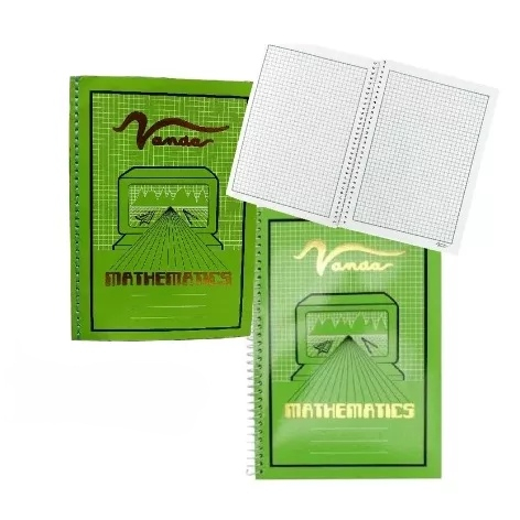 VANDA Mathematics Notebook Math notebook 80lvs spiral with yran ...