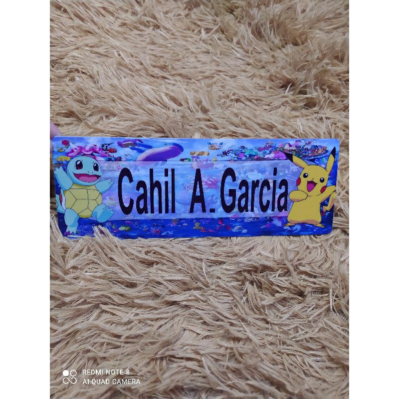 PVC name tag back to back print with your cartoon character choosen ...