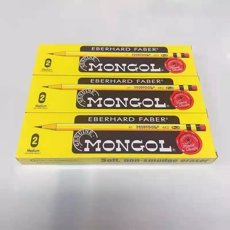 12pcs Original Mongol Pencil With eraser lapis school supplies(only 1 ...