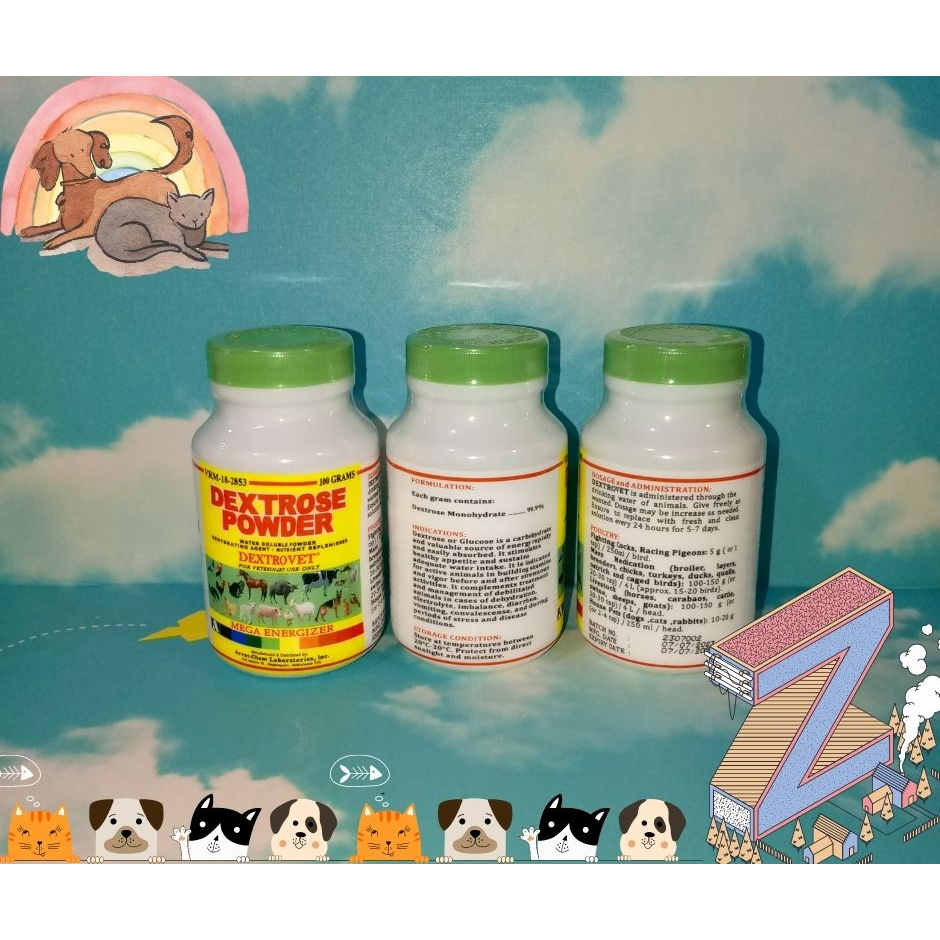 DEXTROVET Dextrose Powder 100g with 1 FREE 3ml SYRINGE | Shopee Philippines