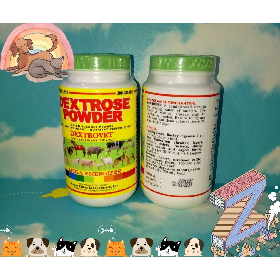 Dextrovet Dextrose Powder Mega-Energizer (300g) with 1 FREE SYRINGE ...