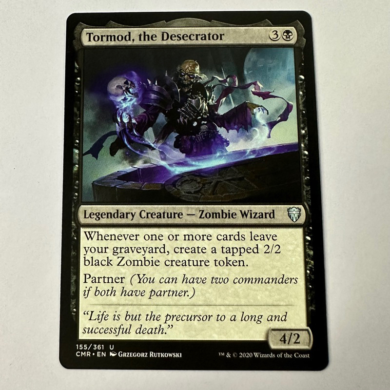 TORMOD, THE DESECRATOR | ZOMBIE WIZARD | CMR COMMANDER LEGENDS | BLACK ...