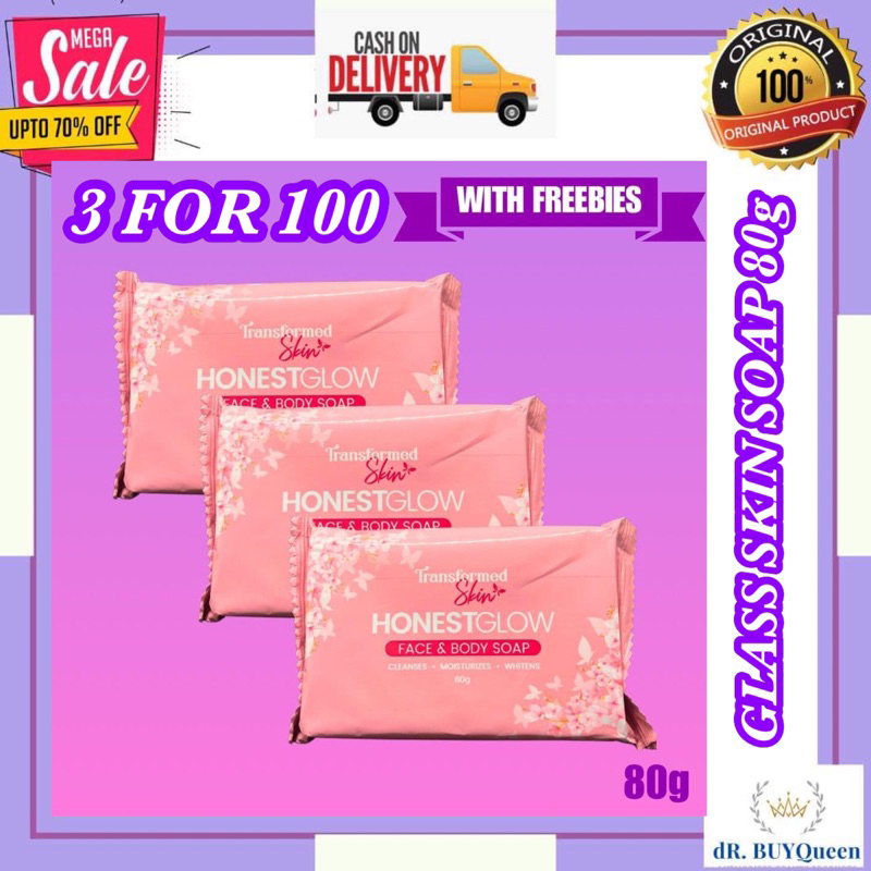 3 FOR 100 80g GLASS SKIN SOAP | Shopee Philippines