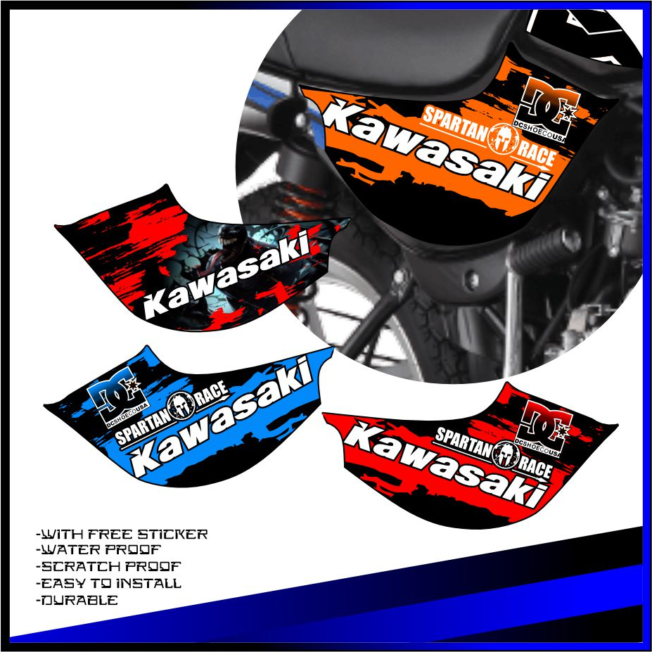 Bajaj 100a & 125a CT 100 SIDECOVER Kawasaki sticker decals durable and ...