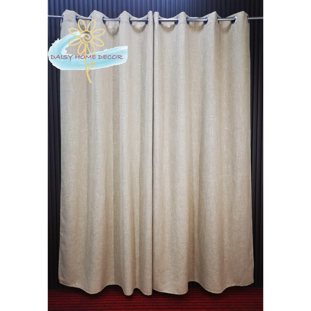 Daisy Home Ring Type Curtain Linen Style, Heavy Duty Cloth Curtain for ...