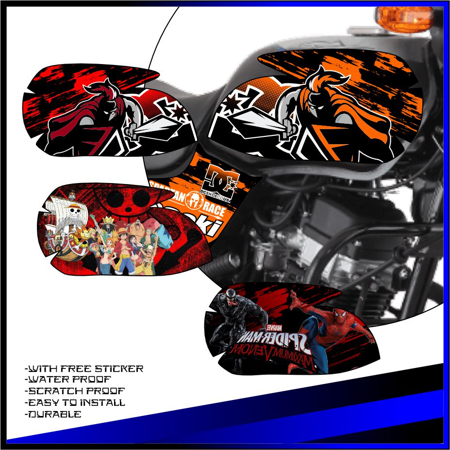 Bajaj 100a & 125a CT 100 SIDETANK Kawasaki sticker decals durable and ...