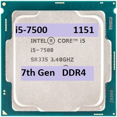 Intel i3-10105, i5-9400F, i5-8500, i5-7500, i5-6500 Etc. Processor 6th ,7th,8th,9th,10th Gen ...