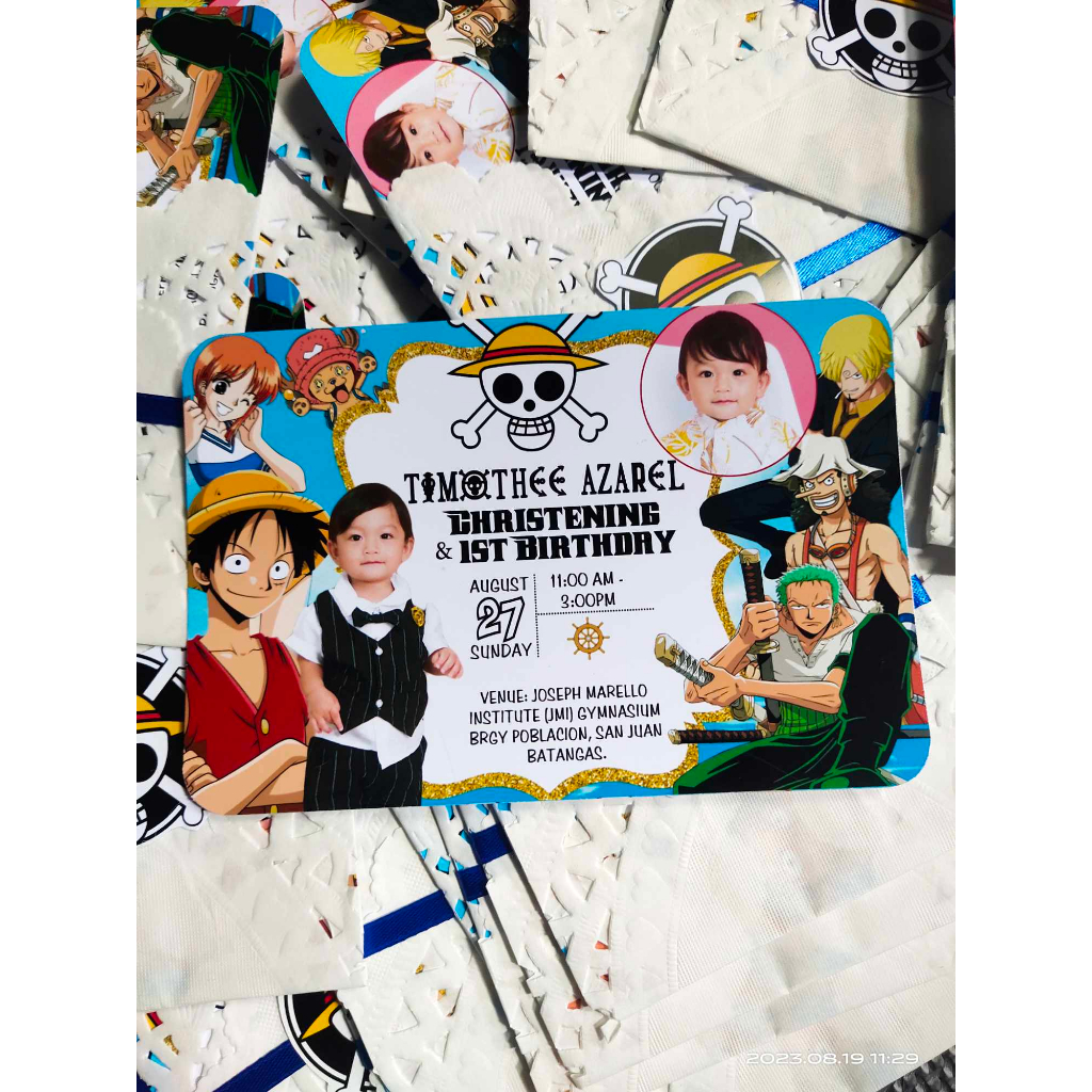 4R ONE PIECE INVITATION FREE LAYOUT | Shopee Philippines