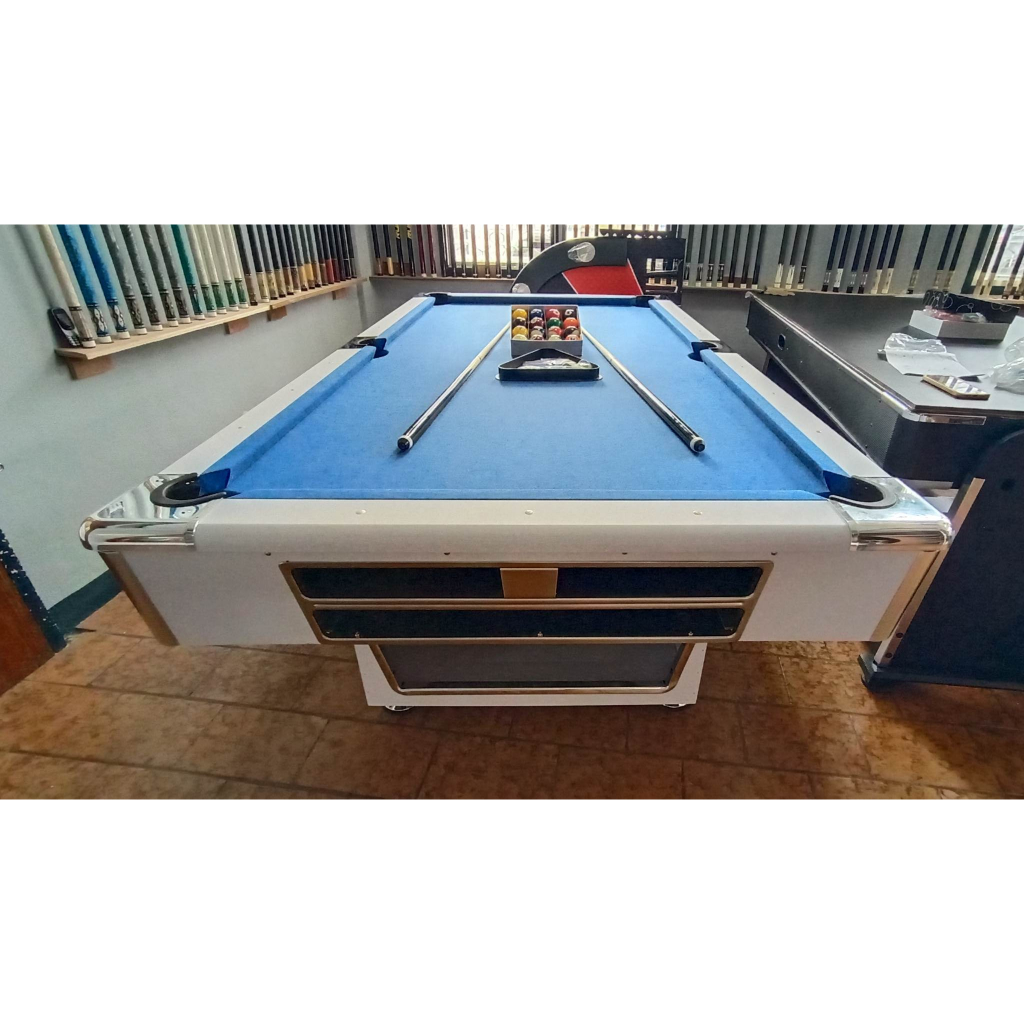 4X8FT. KANGAROO WHITE JR SIZE MDF AUTOBALL BILLIARD TABLE / MESA NG ...