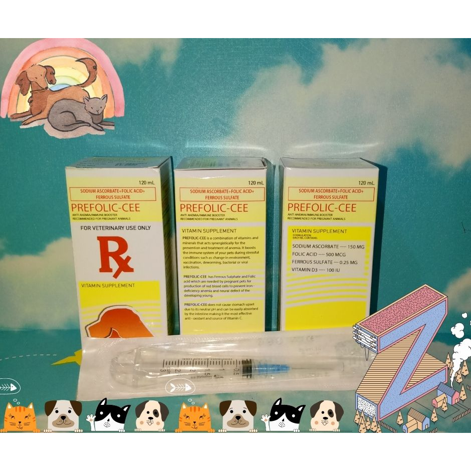 PREFOLIC-CEE (Sodium Ascorbate + Folic Acid + Ferrous Sulfate) 120ml ...