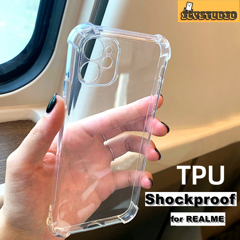 REALME HD shockproof Clear case REALME C2 C3 5 C11 C12 C15 C25 C20 C21Y 8 8PRO C25Y C35 C55 C33 ...