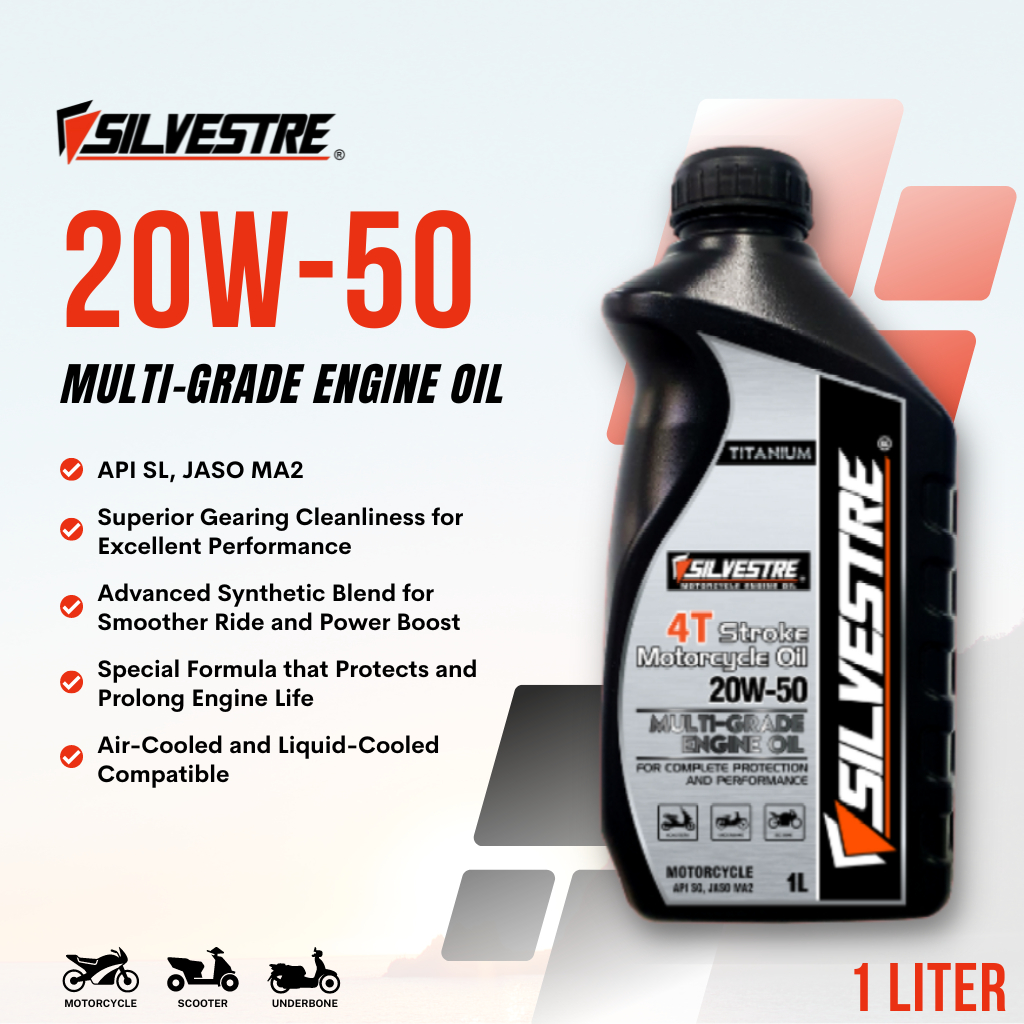 SILVESTRE Engine Oil Multi Grade 20W-50 1L | Shopee Philippines