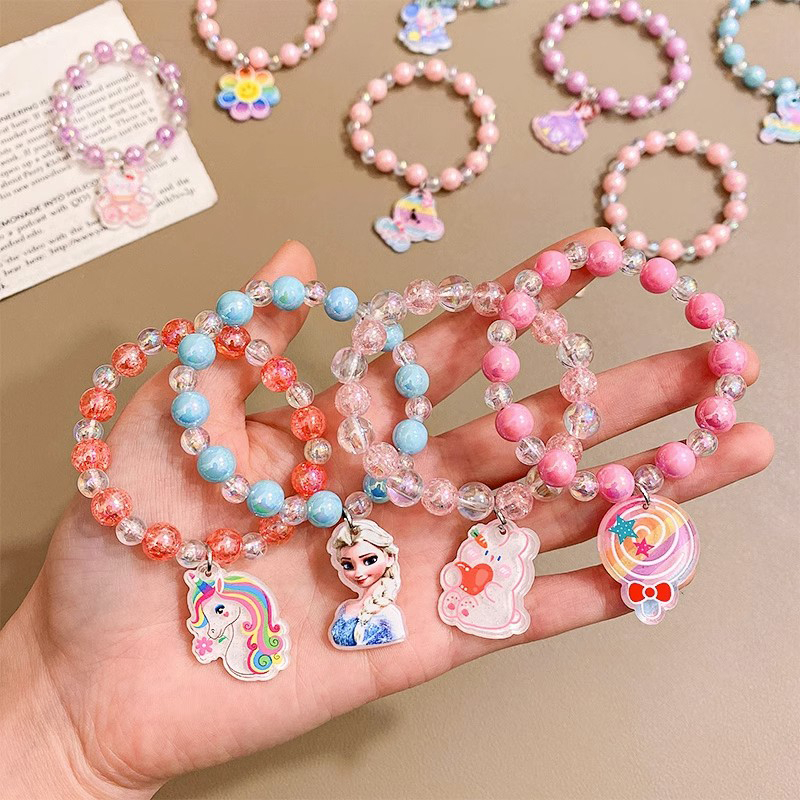 Girl Cartoon Pearl Bracelet Princess Bracelet Cartoon Star Bracelet ...