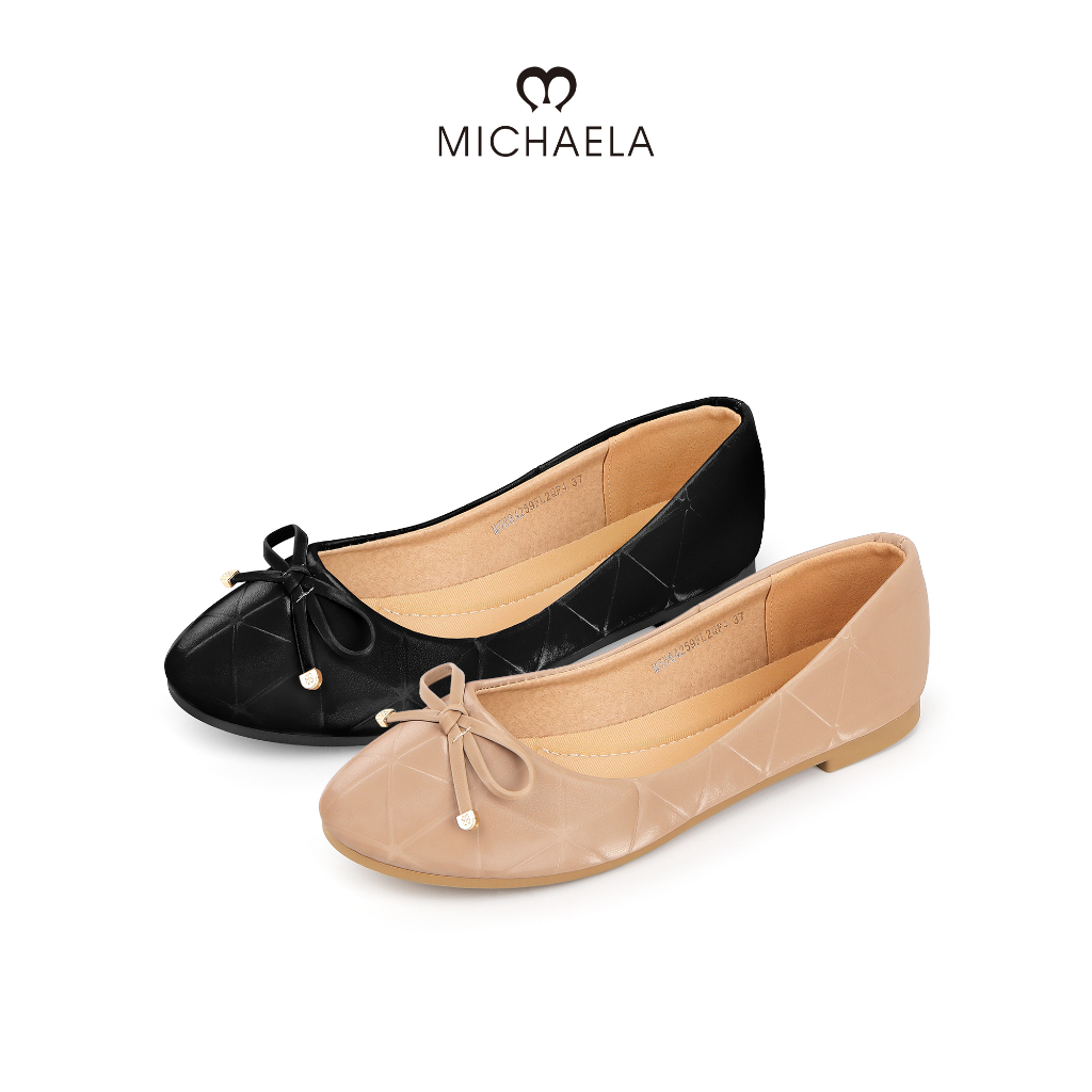 MICHAELA Flat Shoes for Women Formal Casual Daily Embossed Patent ...