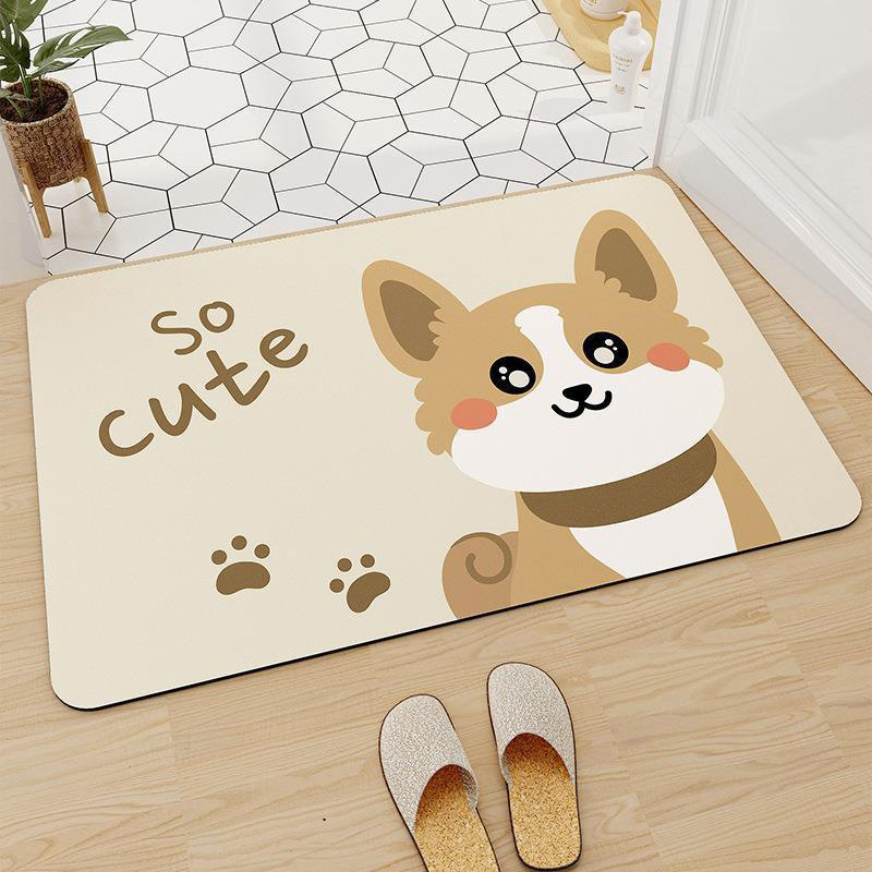 Doormat Cute Animal Print Welcome Doormat Cat Puppy Dog Claw Corgi ...