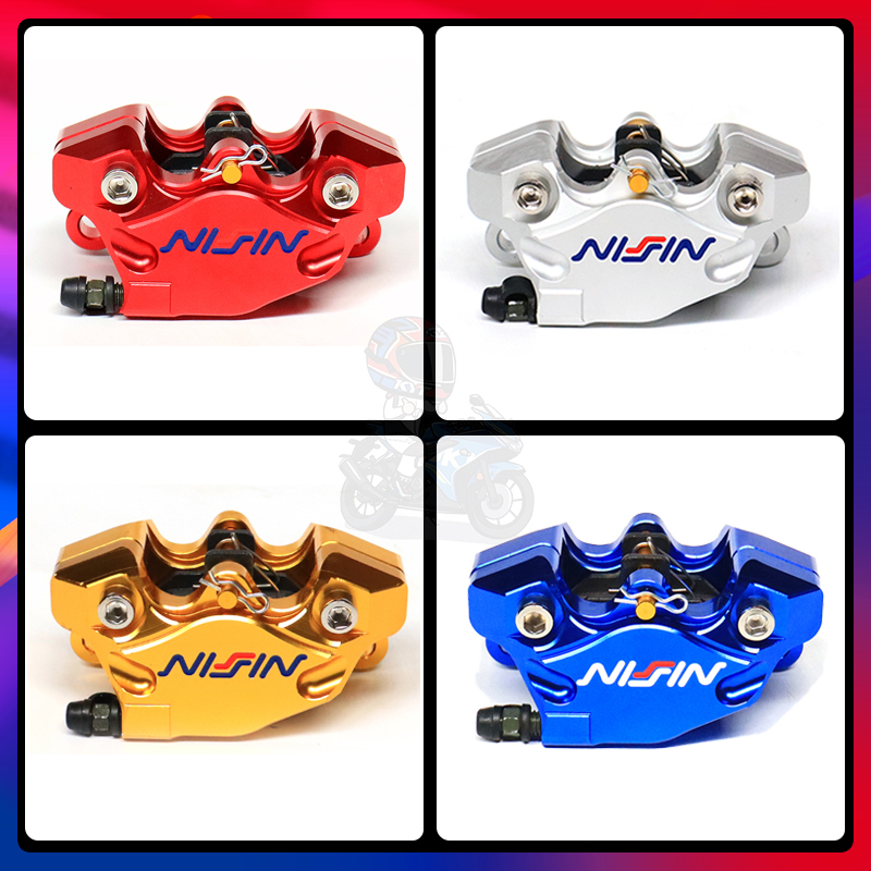 Nissin CNC Caliper 2 Pots Universal Front Brake Caliper | Shopee ...