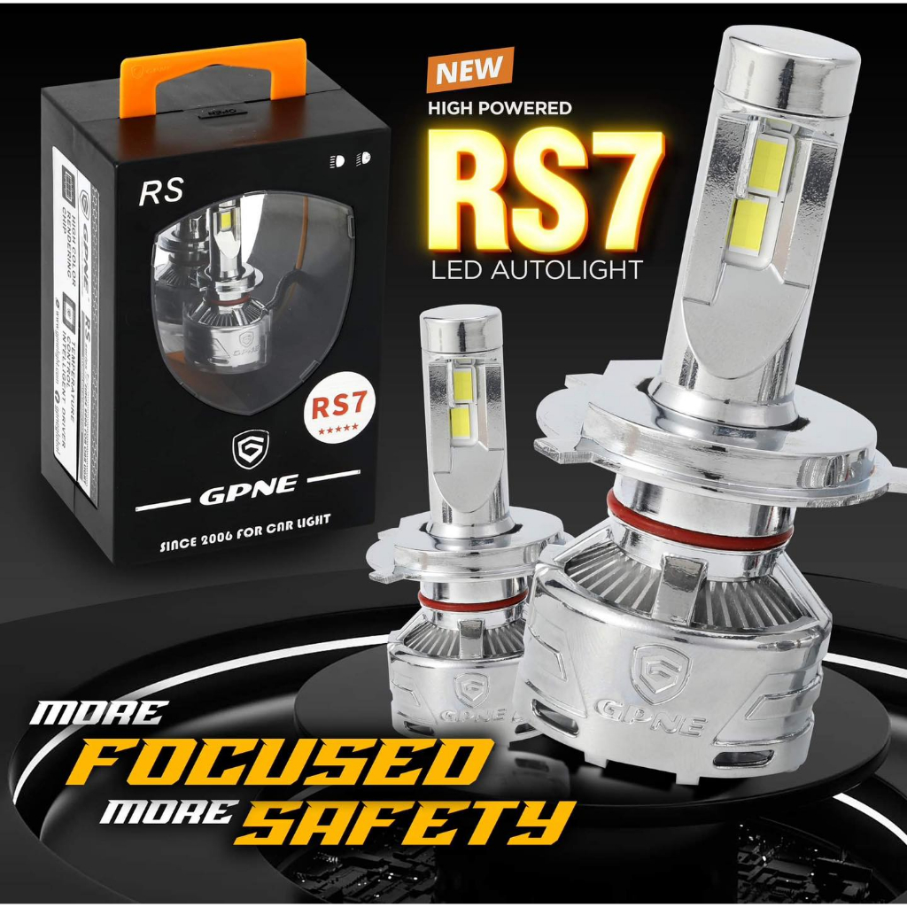 GPNE RS7 SERIES 9005/HB3 9006/HB4 9012 H1 H4 H7 H8/H9/H11 4300K/6000K ...
