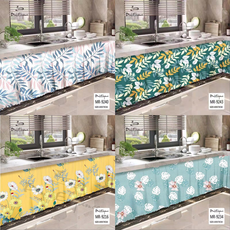 2023 New Designs Kitchen sink curtain lababo curtain 100cm*70cm 1pc ...