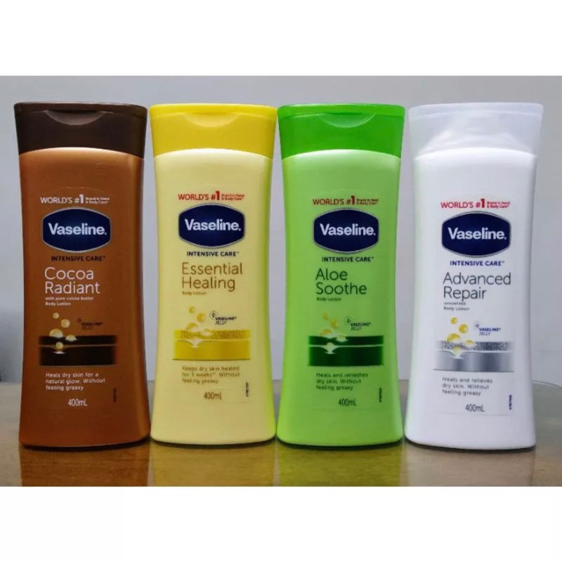 Vaseline Intensive Care Cocoa Radiant Essential Healing Soothing Aloe