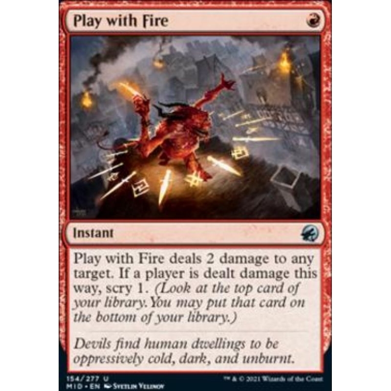 Play with Fire - MID - Uncommon - MTG Cards (WotC) | Shopee Philippines