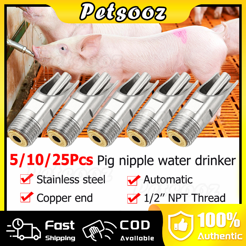 Stainless steel Pig nipple water drinker set Automatic Piglet drinker ...