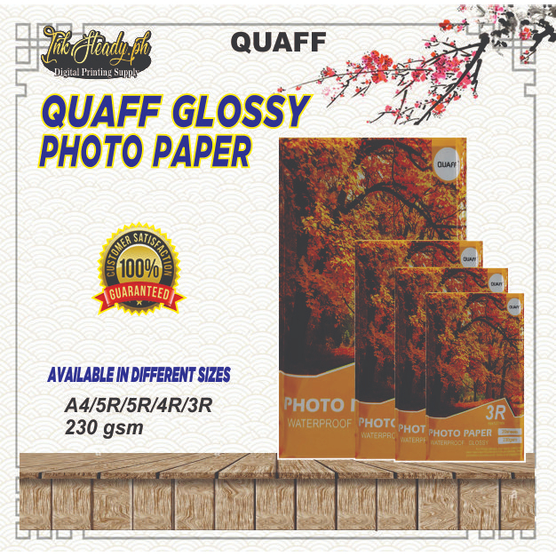 Quaff Tree Type Inkjet Photo Paper Glossy 230gsm 3R 4R 5R & A4 Size (20 ...