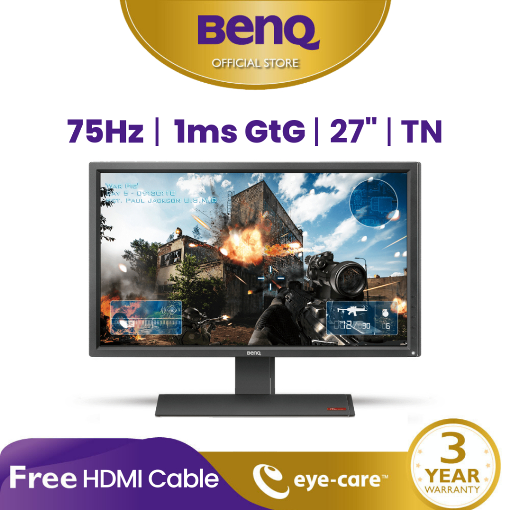 BenQ Zowie RL2755 1920x1080 1ms 75Hz Low Blue Light Anti-Glare Esports FPS Gaming Monitor 27 ...