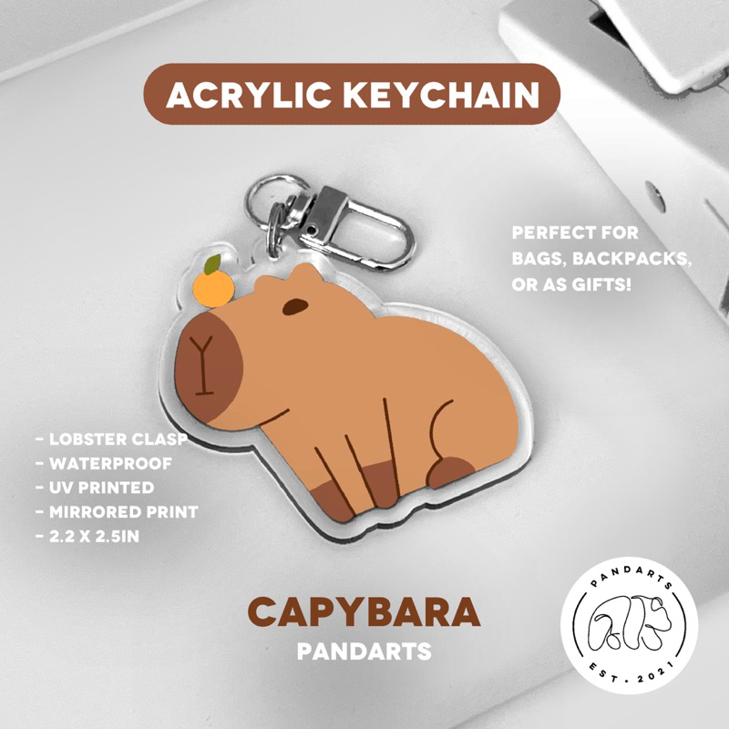 Capybara | Cute Funny Acrylic Keychain | Shopee Philippines