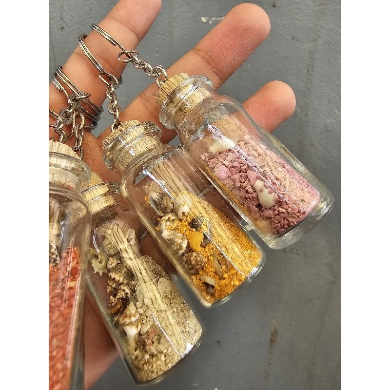 Souvenir Keychain Bottle Sand Assorted Color | Shopee Philippines